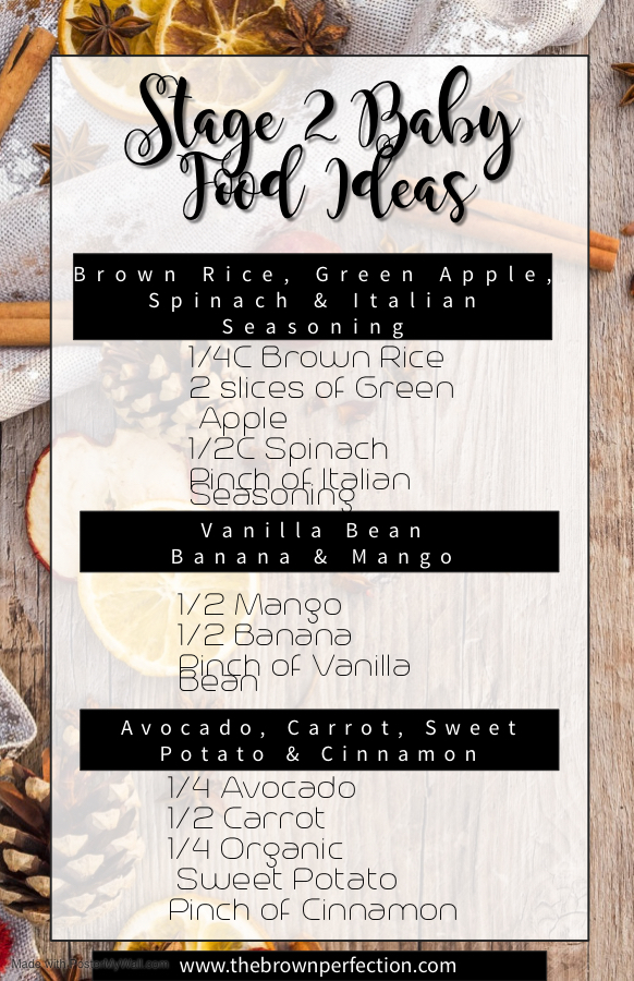 How To Make Homemade Stage 2 Baby Food Puree – The Brown Perfection